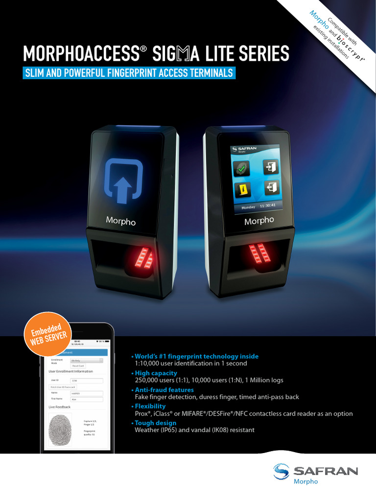 Morphoaccess Sigma Lite Series en | PDF