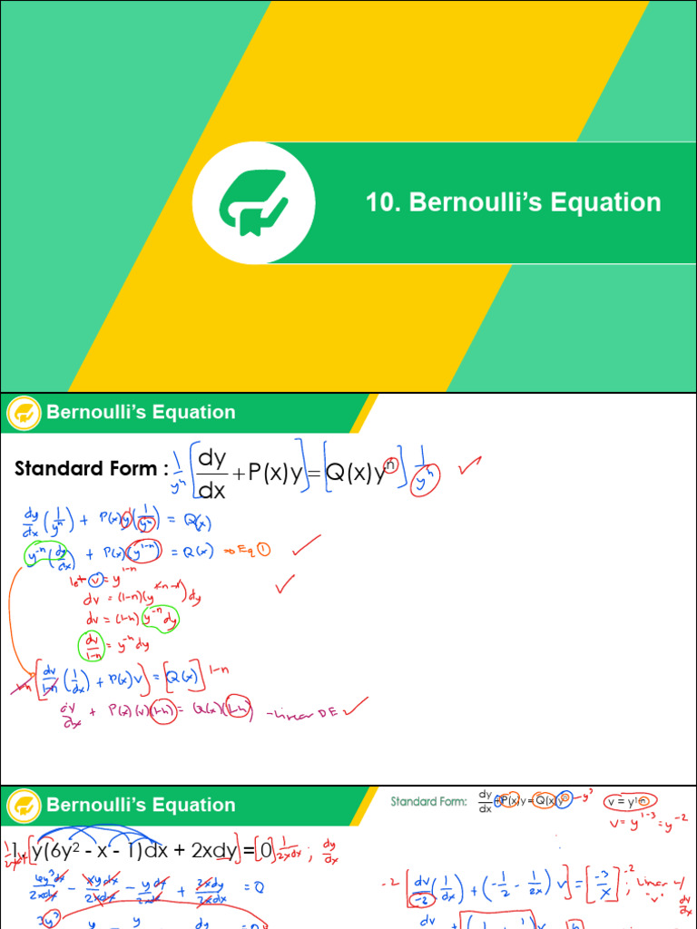 DE 10 Bernoullis Equation GB | PDF