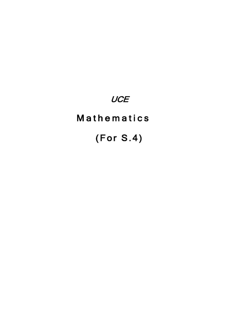 Uce Book S4 | PDF