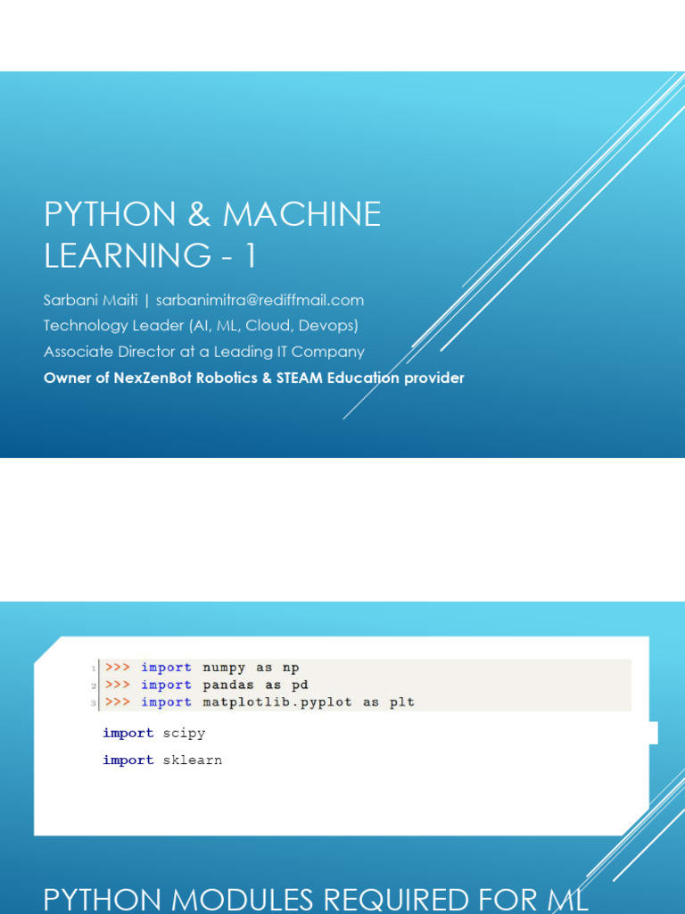 Machine Learning Lecture1 - 26-27 Aug | PDF