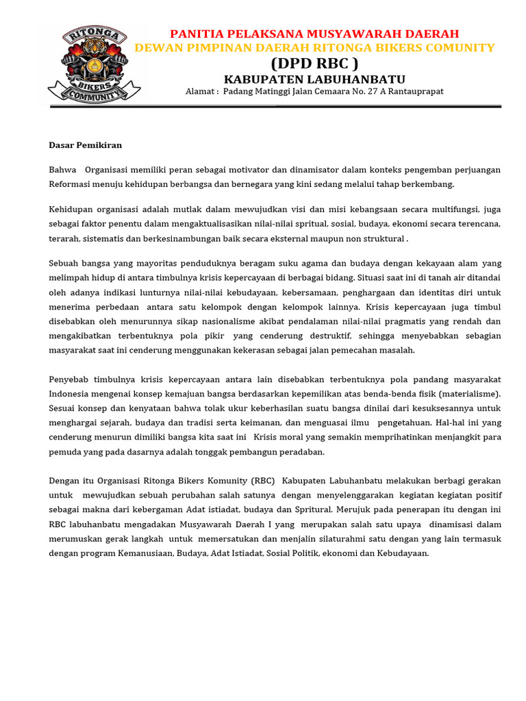 Proposal Musda | PDF