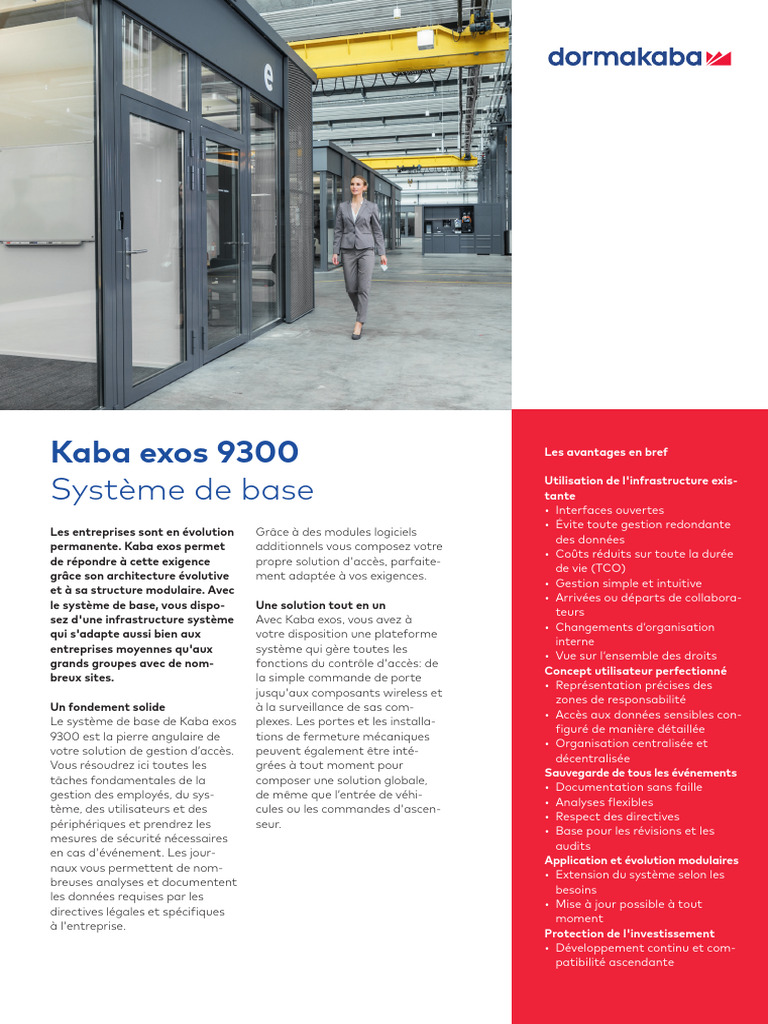 Kaba Exos : Solution de Gestion d'Accès | PDF