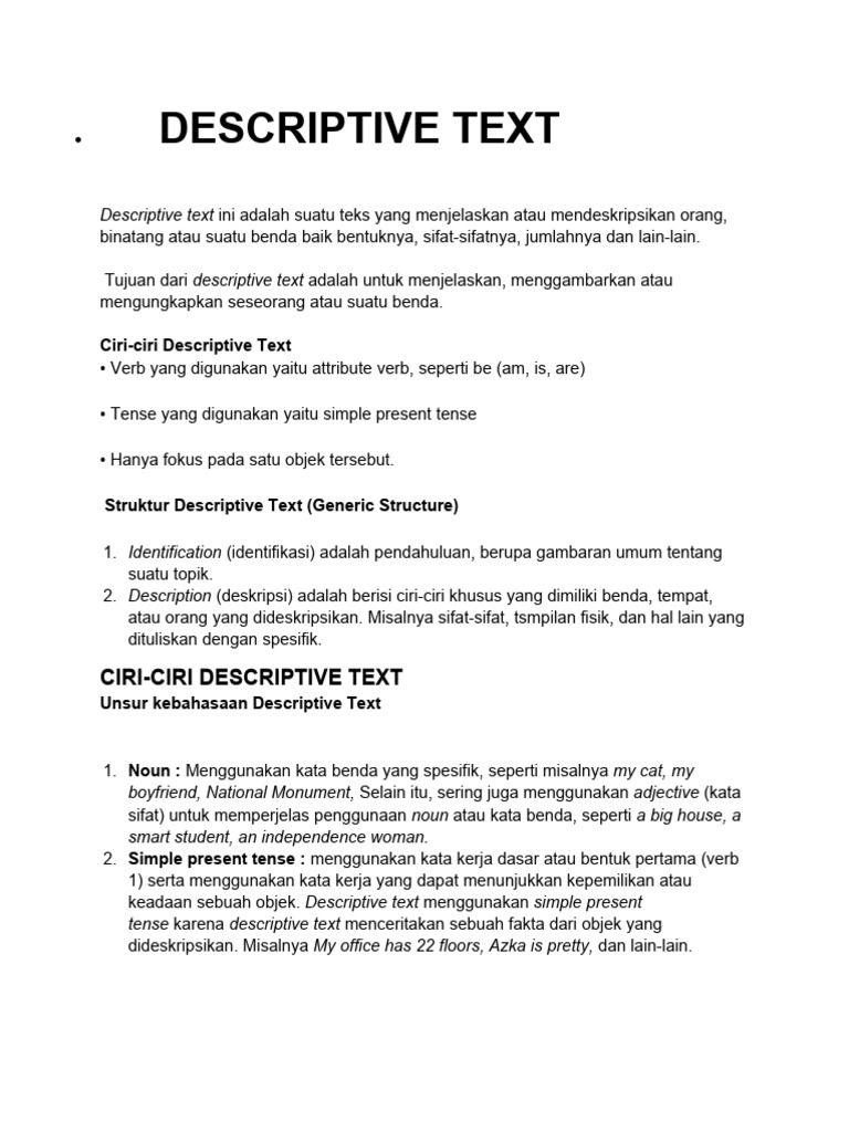 Descriptive Text | PDF