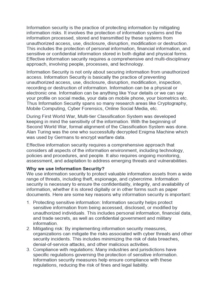 Information Security Introduction Pdf