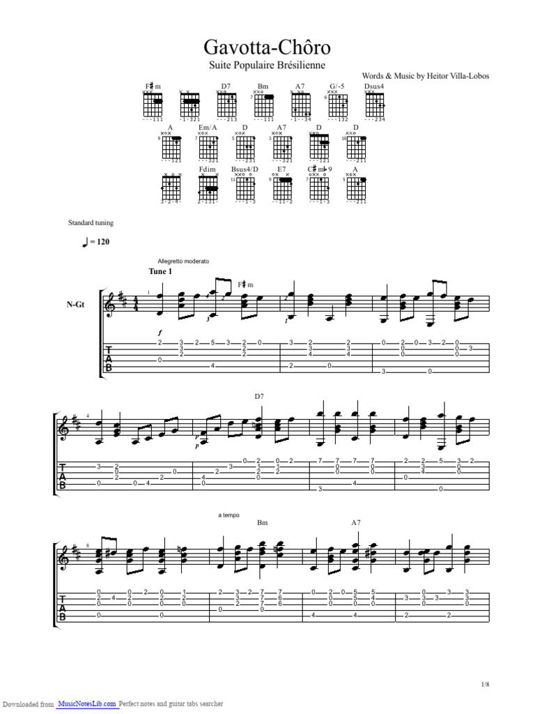 Lobos Heitor Villa-No. 4 Gavotta-Choro | PDF | Compositions | Classical ...