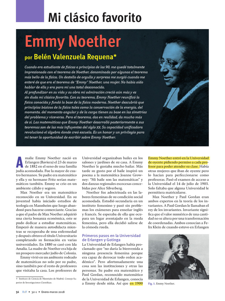 Emmy Noether | PDF