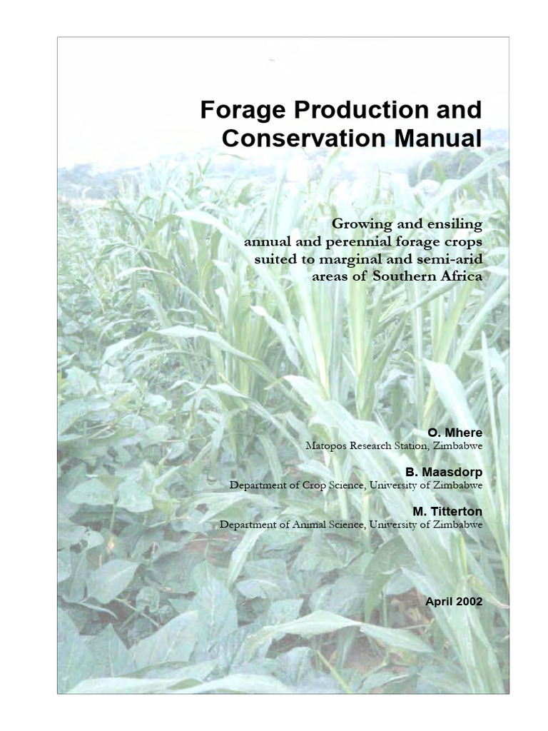 Forage Production and Conservation | PDF | Hay | Dairy Farming
