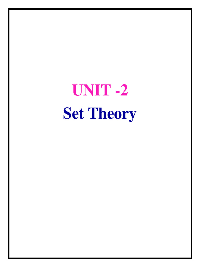 MFCS Unit - 2 | PDF | Bracket | Subset