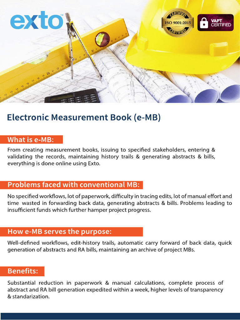 Exto E-Measurement Book Brochure | PDF