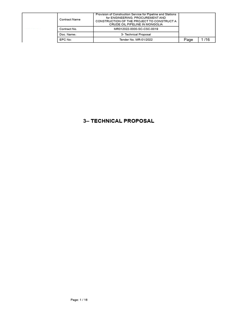 3 - Bid Forms For Technical Proposal | PDF | Subcontractor | General ...