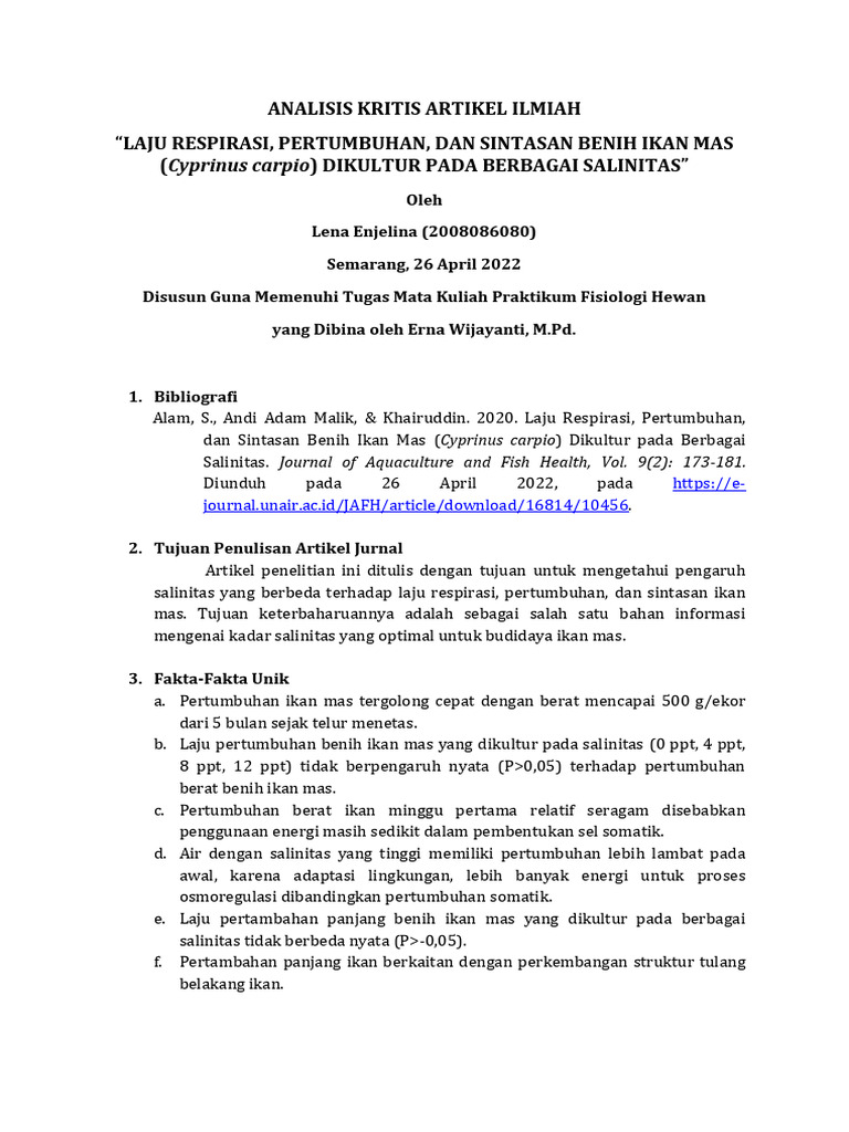 Analisis Artikel Dan Proposal Mini Riset (Gabungan File) | PDF