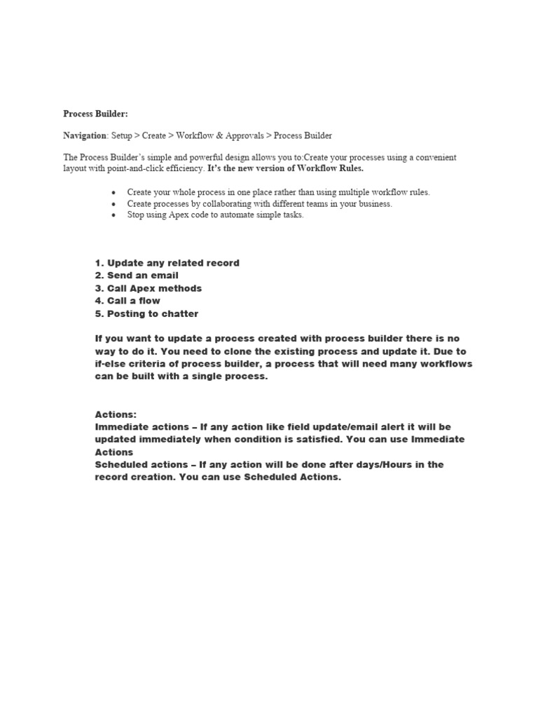 Automation Process - Process Builder | PDF