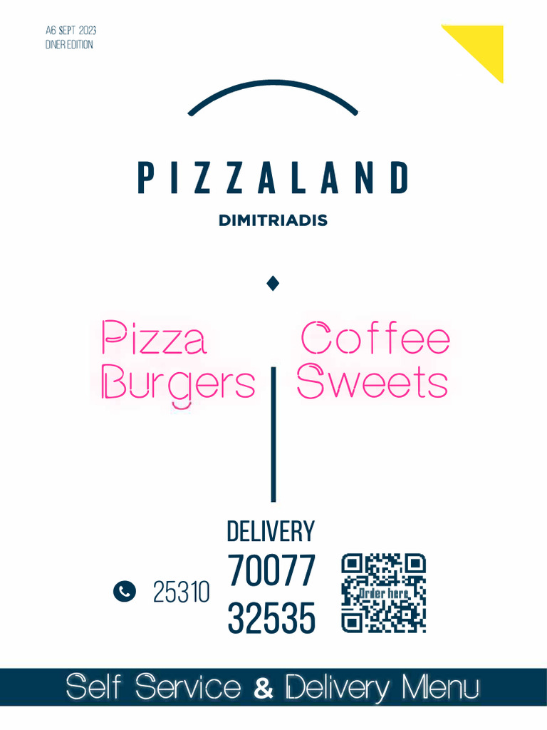 Pizzaland Menu General | PDF | Hamburgers | Salad