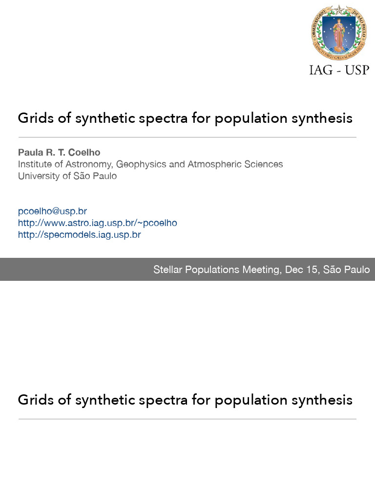 Grids of Synthetic Spectra For Population Synthesis | PDF | Stars | Galaxy