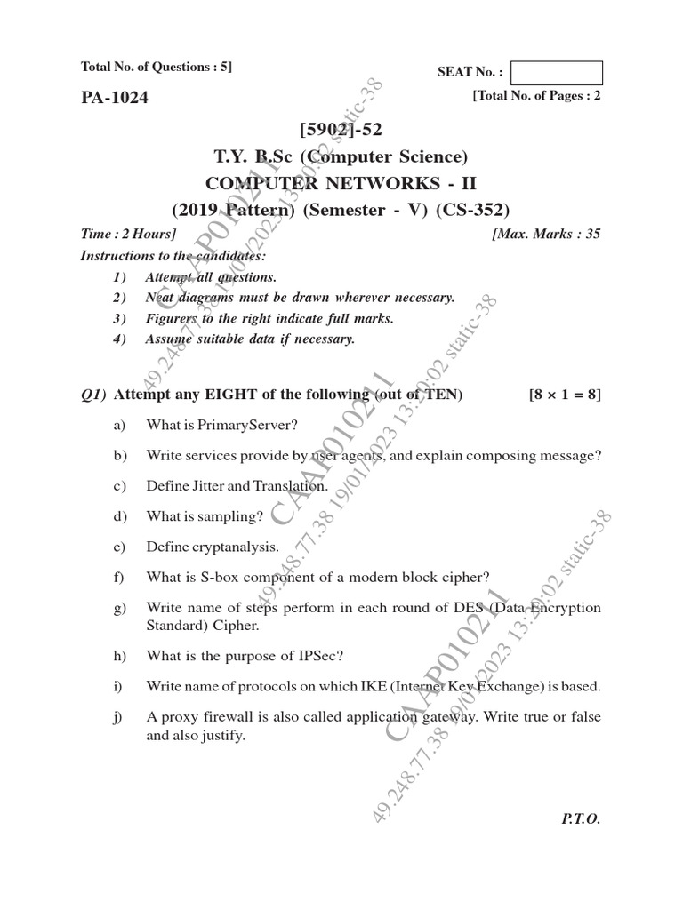 Tybsc CS Computer Networks - Ii | PDF