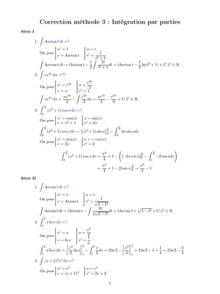 Corrections IPP | PDF | Mathematical Analysis | Mathematics