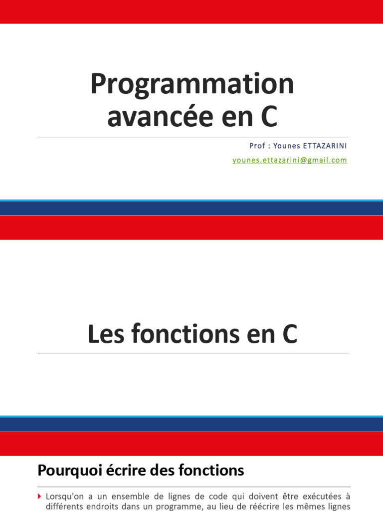 Les Fonctions en C | PDF