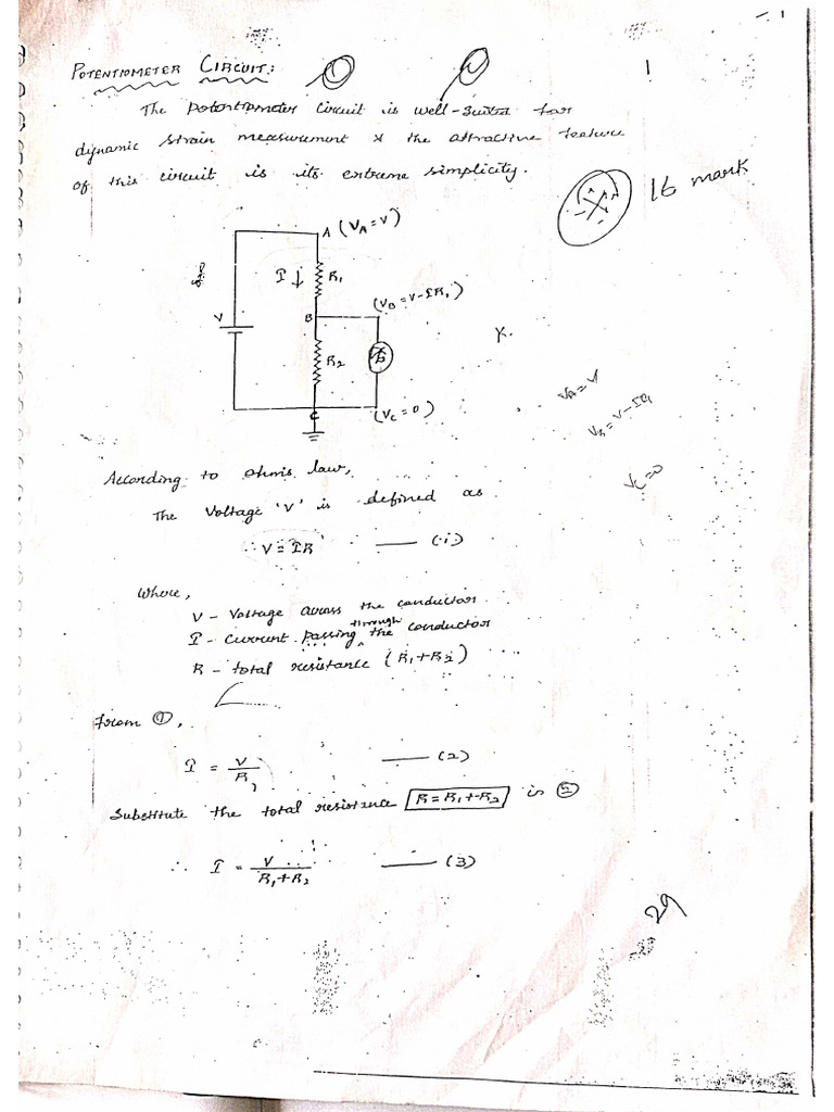 ESA - (Potentiometer, Wheatstone Bridge) | PDF