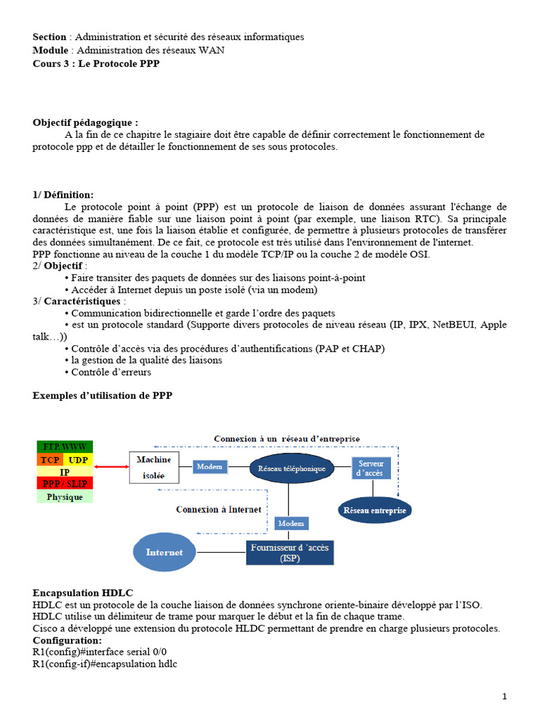 Comprendre le Protocole PPP | PDF | Protocoles Internet | Standards de ...