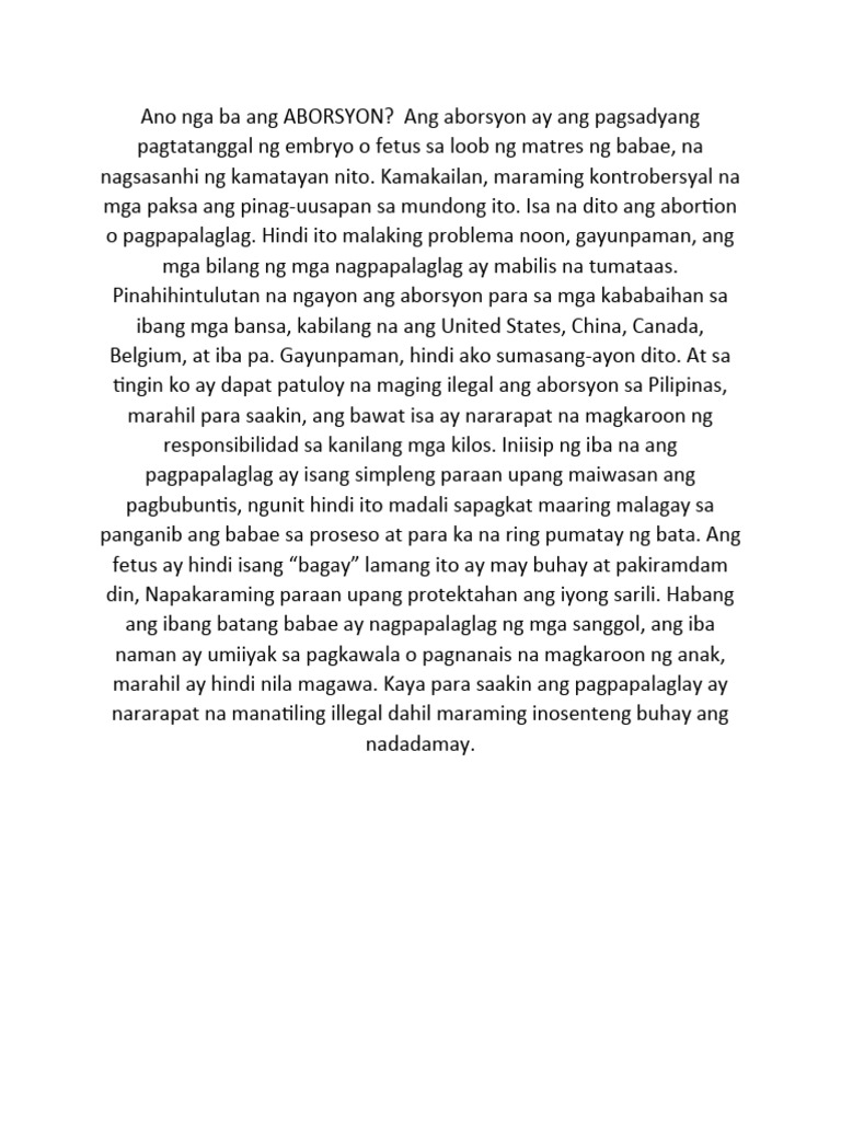 Ano Nga Ba Ang ABORSYON | PDF