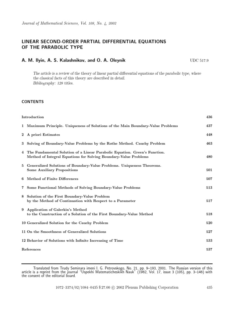 Linear Pde | PDF | Partial Differential Equation | Differential Equations