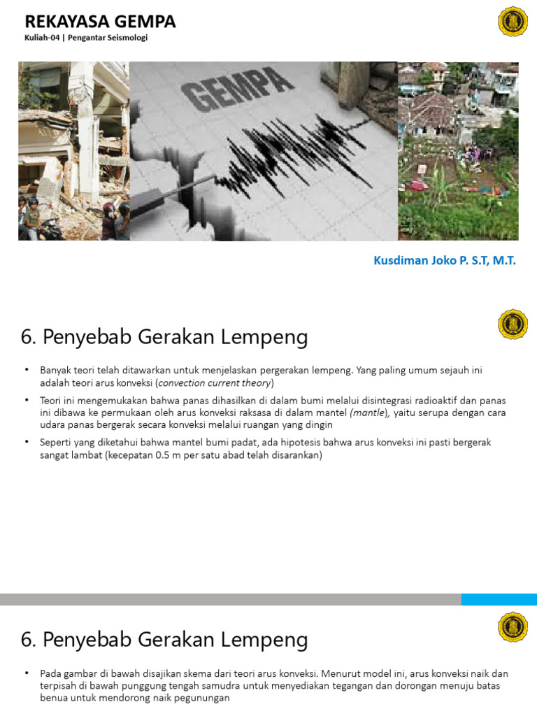 04 REK GEMPA - Pengantar Seismologi | PDF