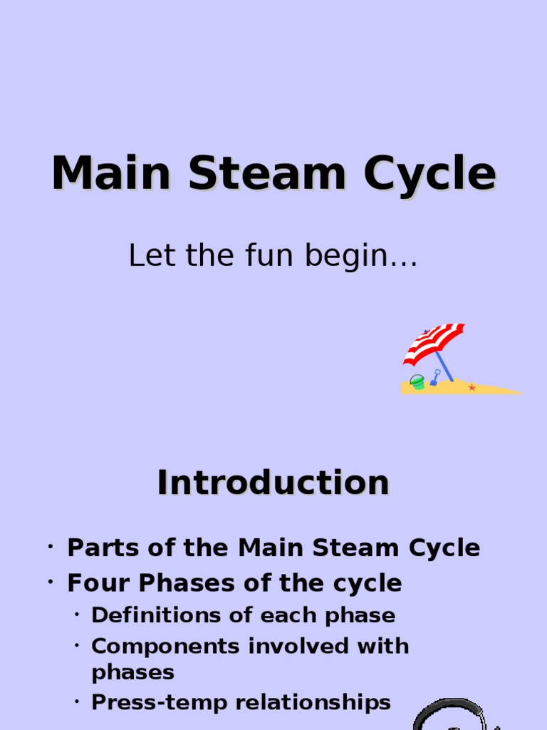 Main Steam Cycle Overview | PDF | Steam | Boiler