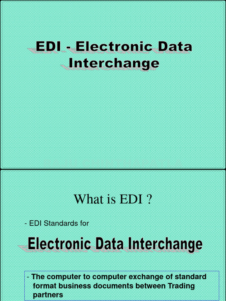 EDI - Electronic Data Interchange | PDF | Electronic Data Interchange | Computing