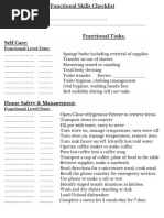 ADL Scoring Cheat Sheet | PDF | Hygiene | Wheelchair