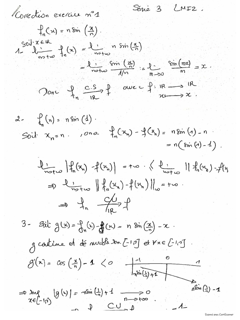 Correction Serie 3 Analyse | PDF