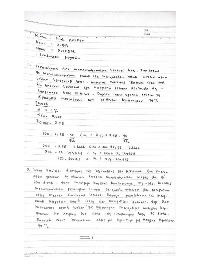 Hilda Agustin (20221876) - Vclass Statistika 2 - M5 | PDF