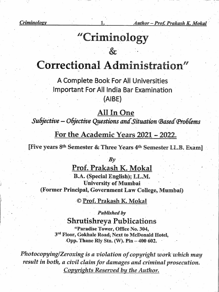 Mokal Criminology | PDF
