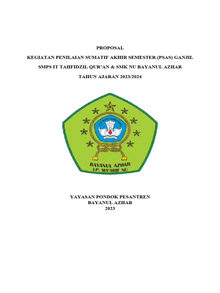 Proposal PAS Gasar 2023 | PDF