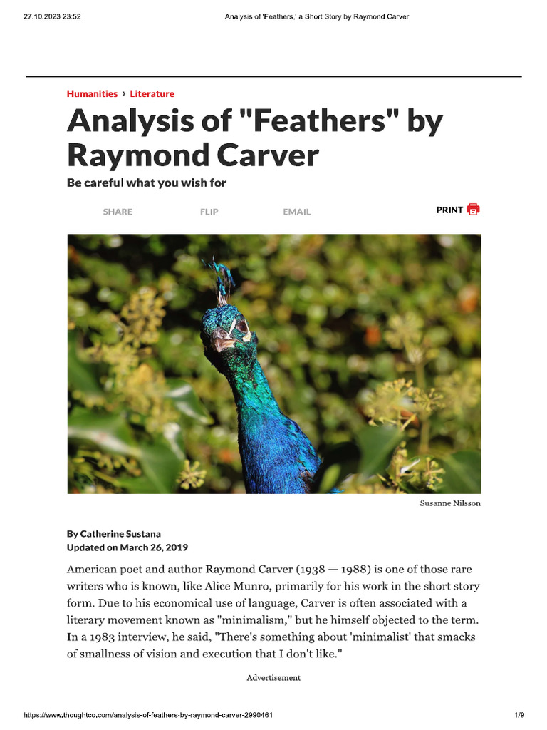 Analysis Of Feathers Pdf