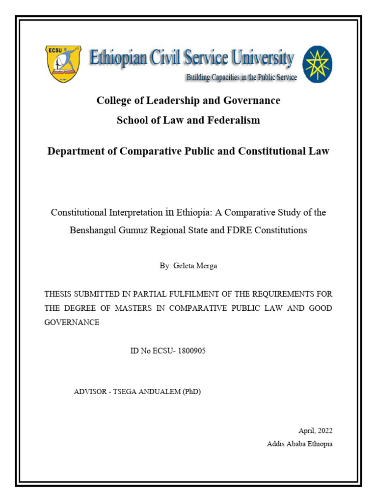 Geleta Merga CCPL LLM Thesis 2022 | PDF