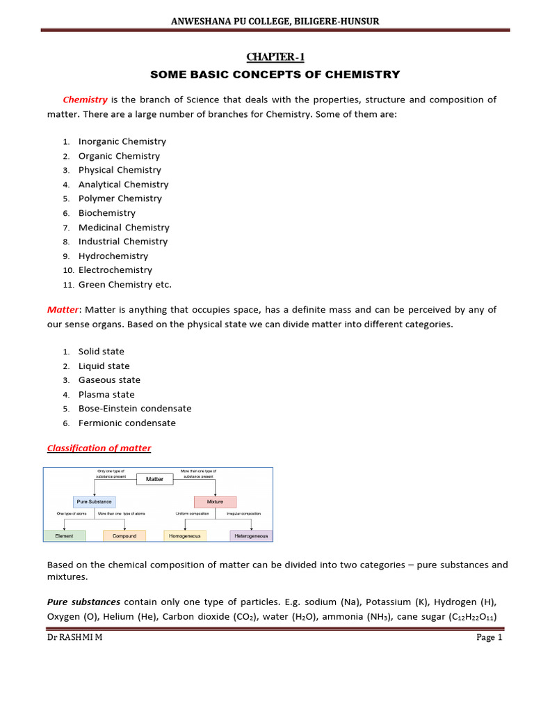 Some Basic Concepts of Chemistry | PDF | Significant Figures | Mole (Unit)