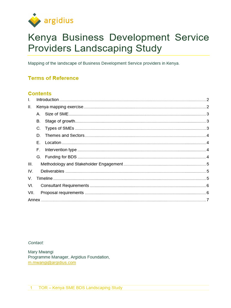 Argidius Call For BDS Proposal | PDF | Small And Medium Sized Enterprises | Economies