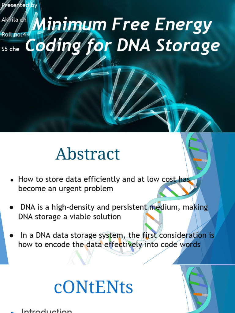 Minimum Free Energy Coding For DNA Storage-1 | PDF
