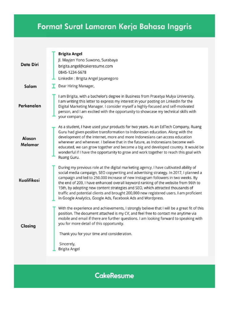 Contoh Application Letter | PDF