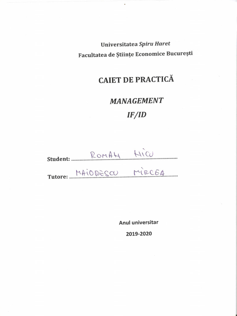 Caiet de Practica | PDF