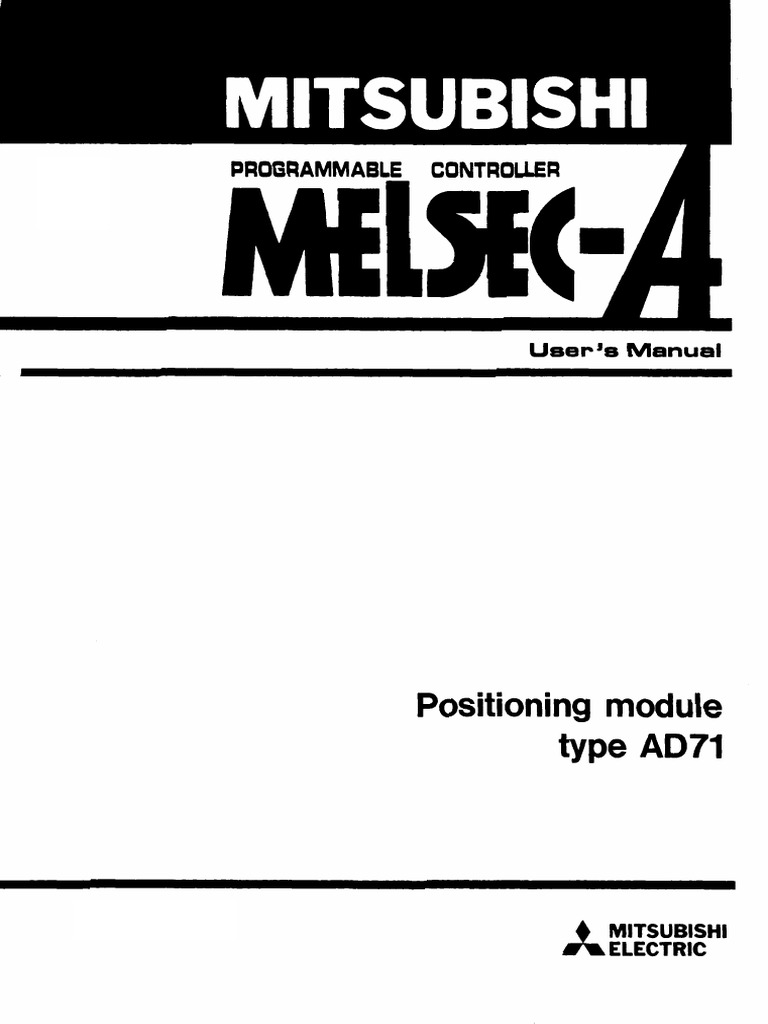 Ad71, Positioning Module For Melsec-A PLC | PDF