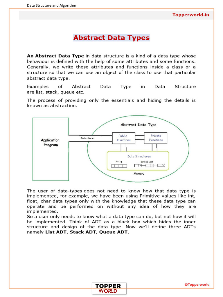Abstract Datatype | PDF | Queue (Abstract Data Type) | Data Type Abstract Datatype | PDF | Queue (Abstract Data Type) | Data Type