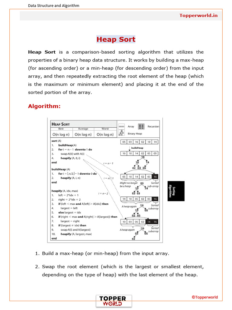 Heap Sort | PDF | Computer Science | Algorithms And Data Structures Heap Sort | PDF | Computer Science | Algorithms And Data Structures