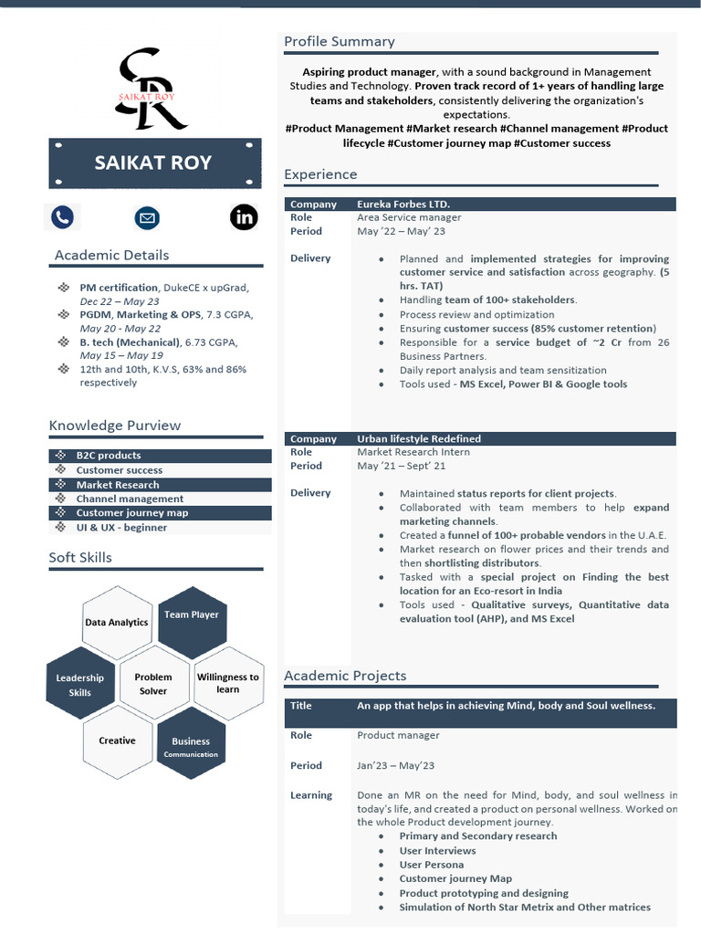Resume - Saikat Roy | PDF
