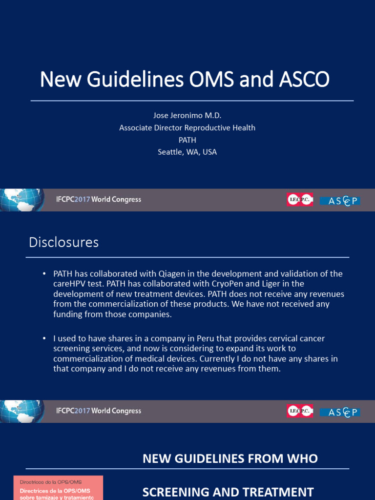 X - IFCPC 2017 Guidelines WHO ASCO | PDF