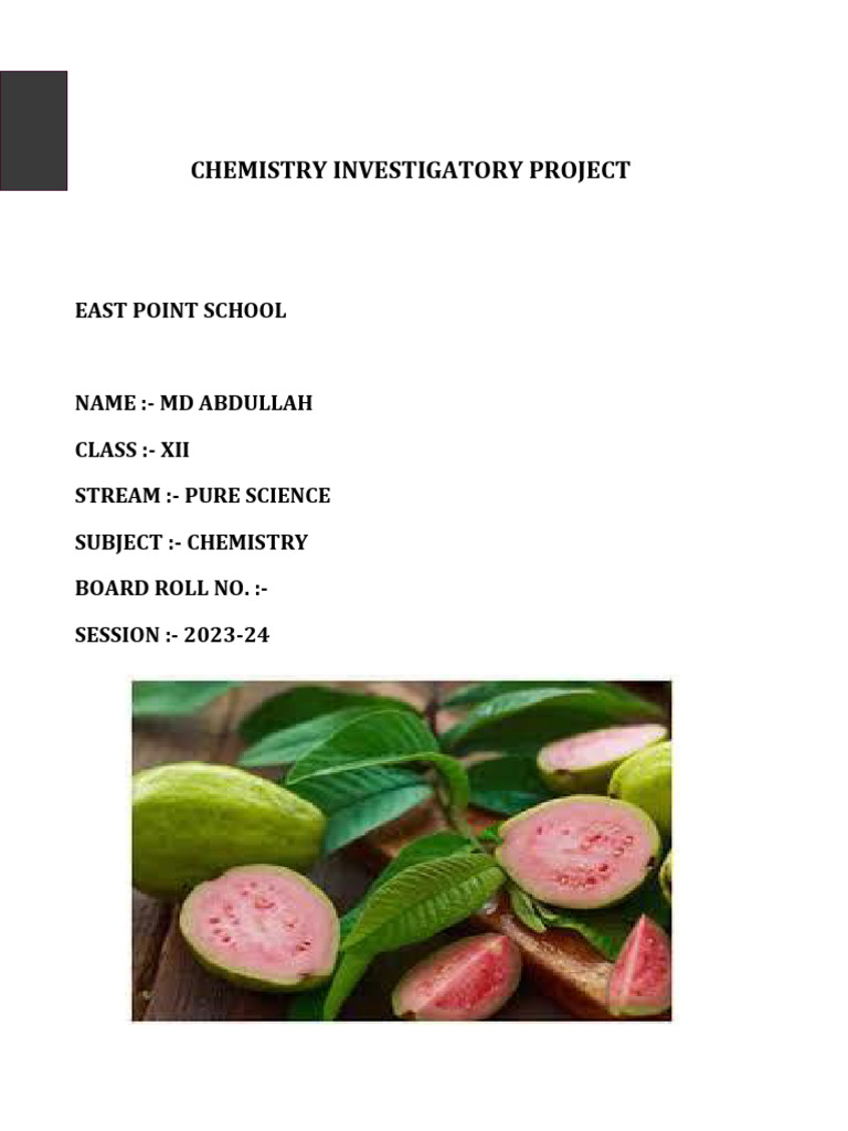 Chemistry Investigatory Project | PDF | Titration | Chemistry