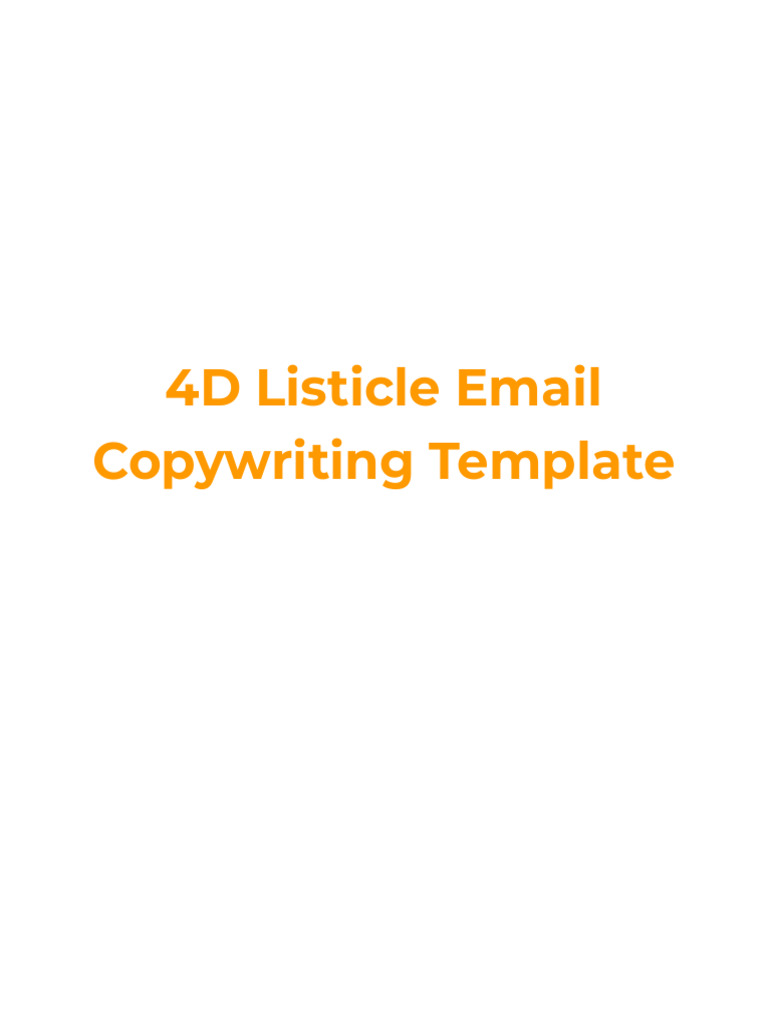 Listicle Email Template | PDF