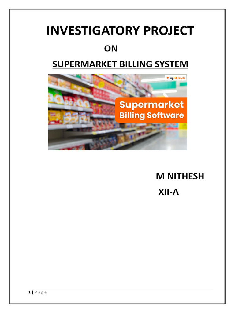 Computer Science Project - Nithesh | PDF