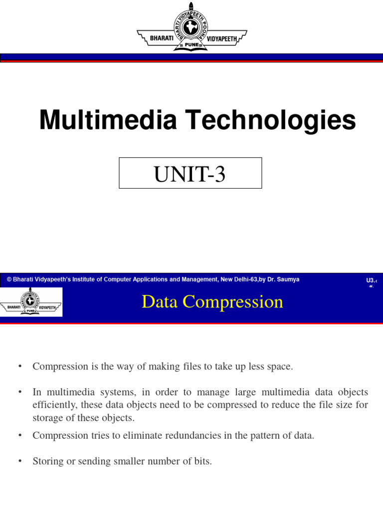 MM Unit-III - 0 | PDF | Data Compression | Videotelephony