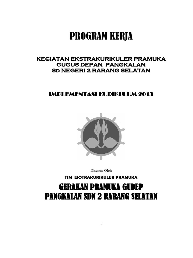 Program Kerja Pramuka | PDF